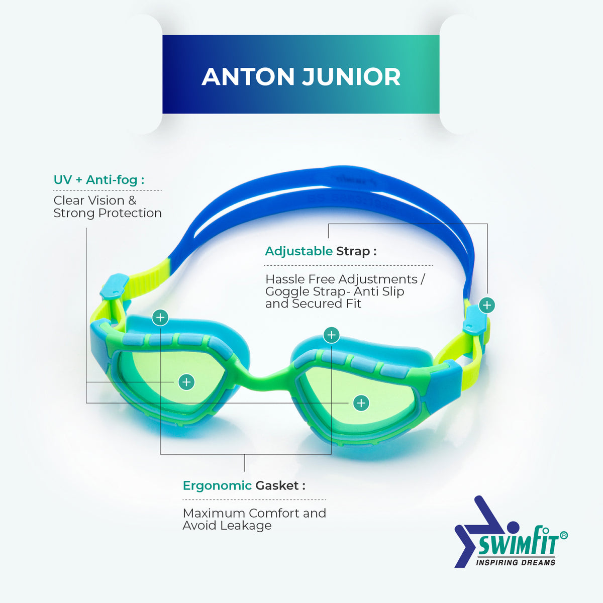 Anton Junior Swim Goggles – swimshop2u.com