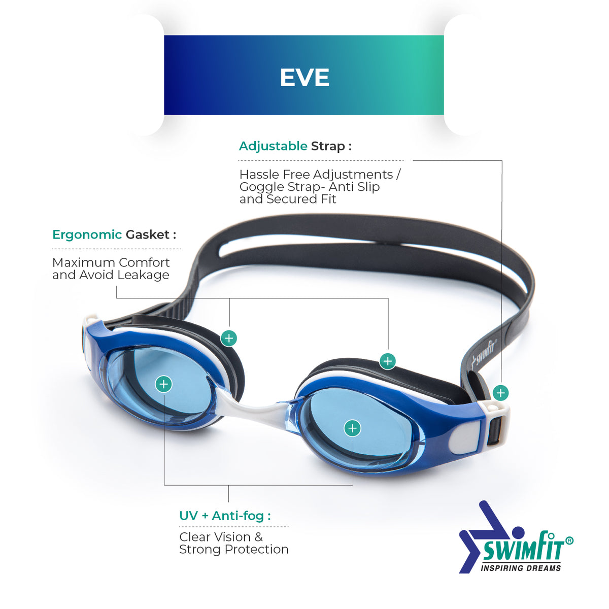 Eve Senior Swim Goggles – swimshop2u.com