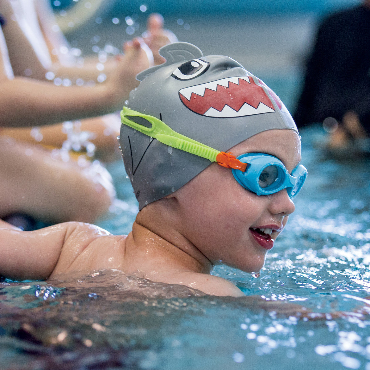 Shark Grey | Animal-Shaped Silicone Swim Cap – swimshop2u.com