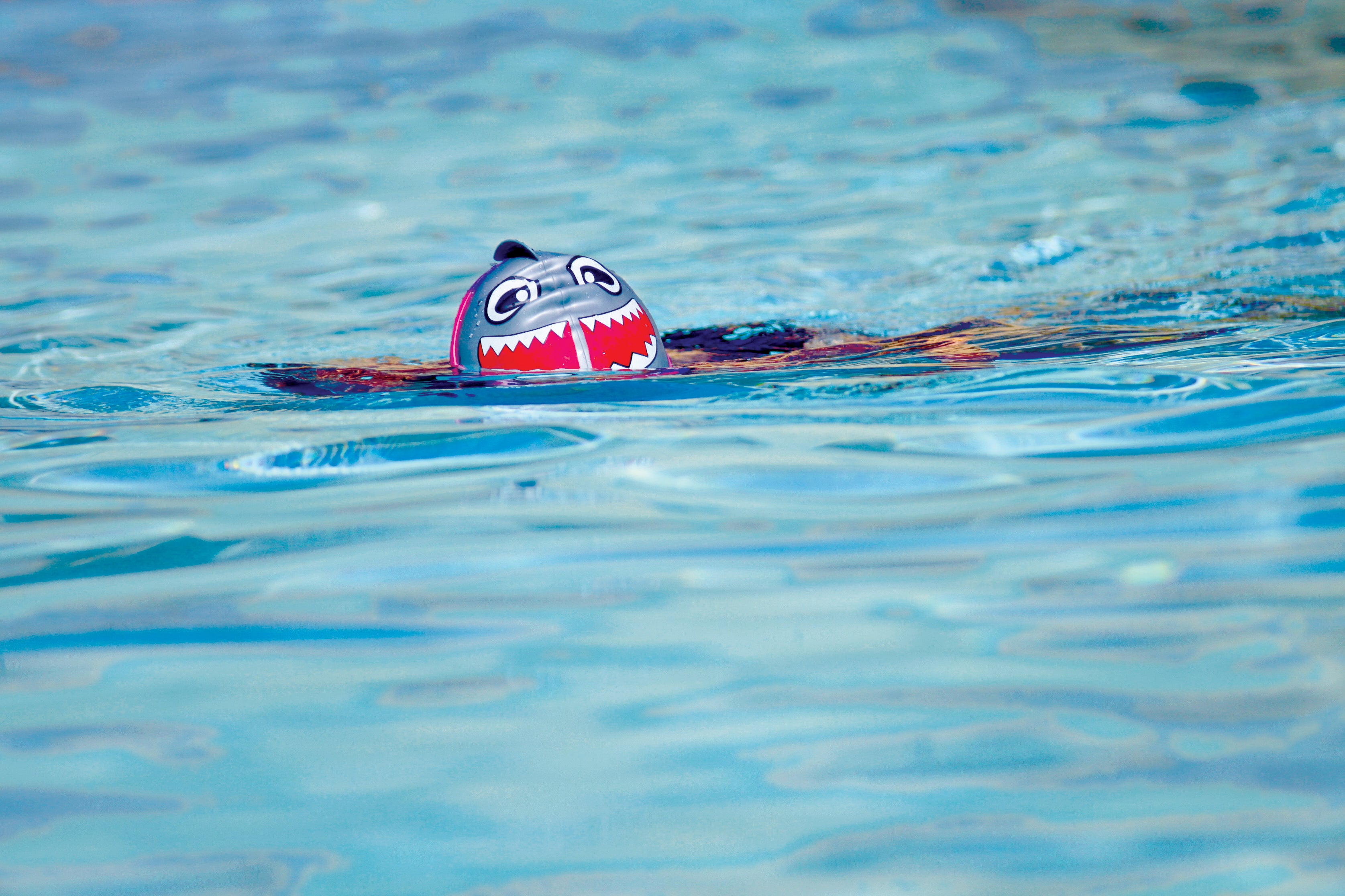 Shark Grey | Animal-Shaped Silicone Swim Cap – swimshop2u.com